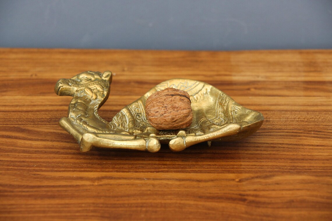 Antique Brass Camel Ashtray, Brass Trinket Dish Camel, Elegant Brass ...