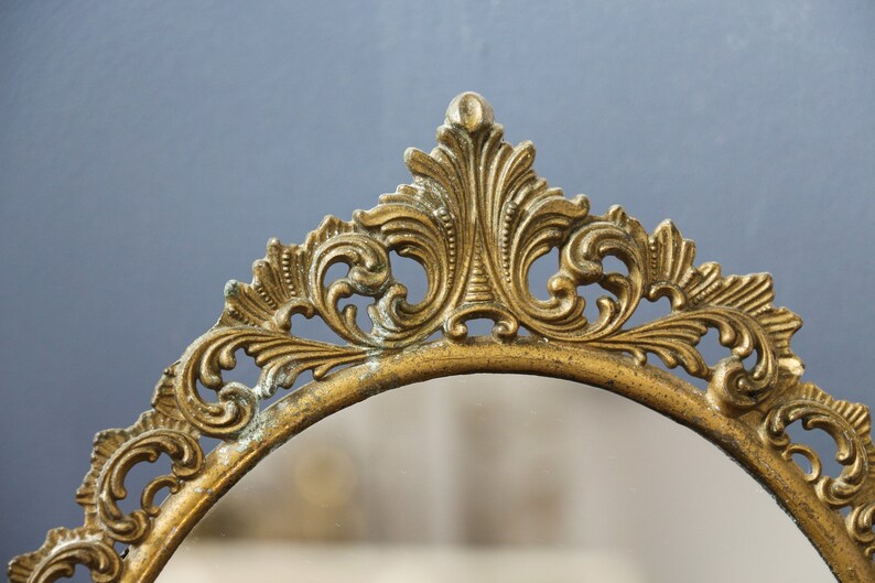 Vintage Bronze Swivel Mirror Rotating Standing Bronze Mirror - Etsy