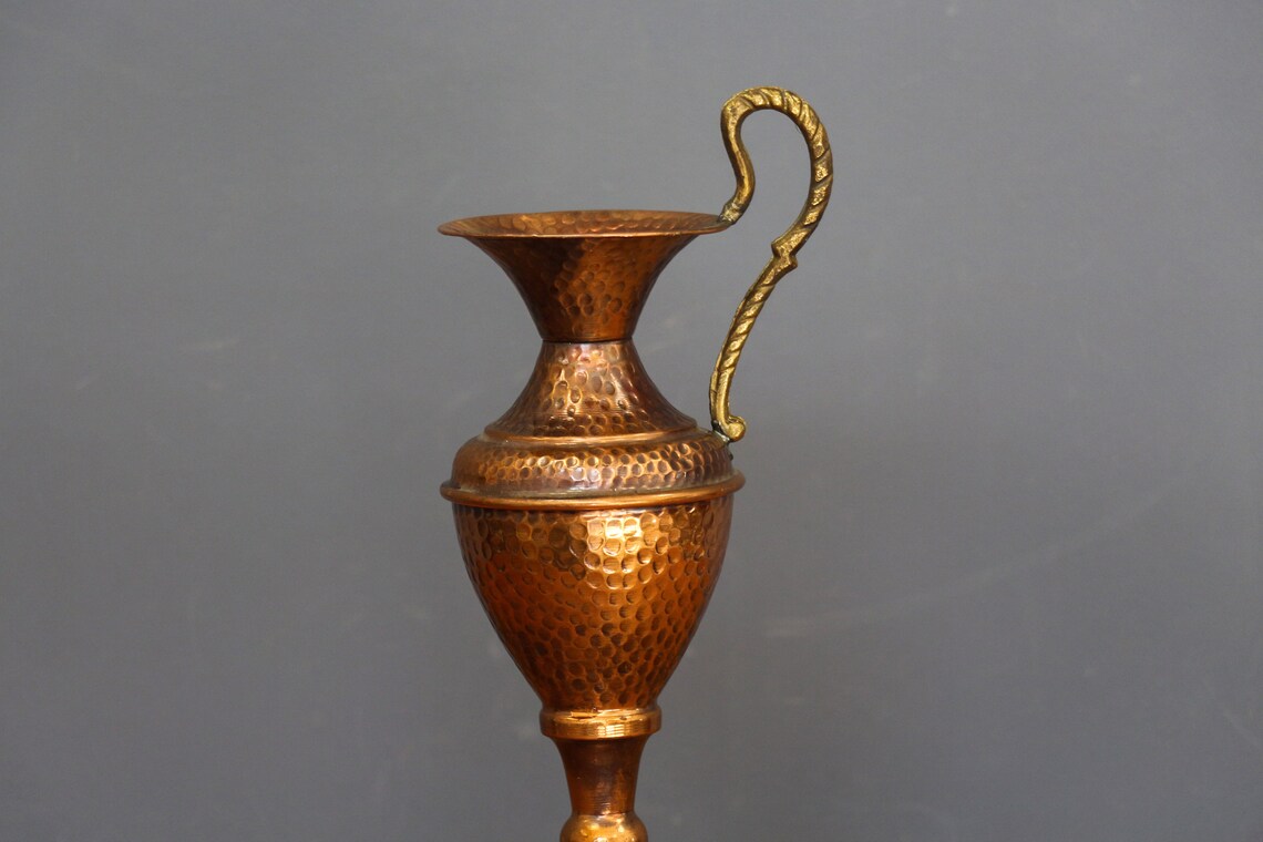 Antique Hammered Copper Amphora Cute Medium Size Copper Vase - Etsy
