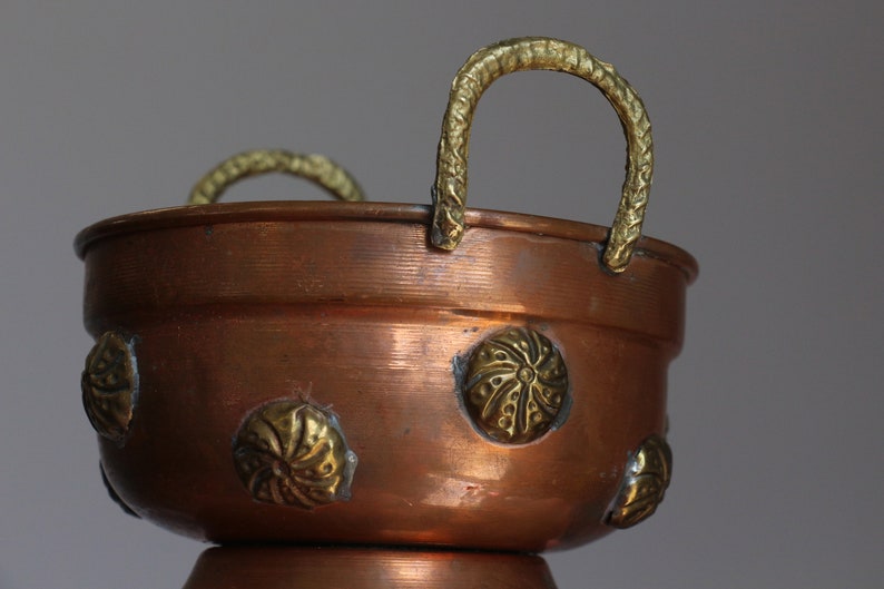 Antique Copper Candy Bowl With Lid French Copper Sugar Bowl - Etsy