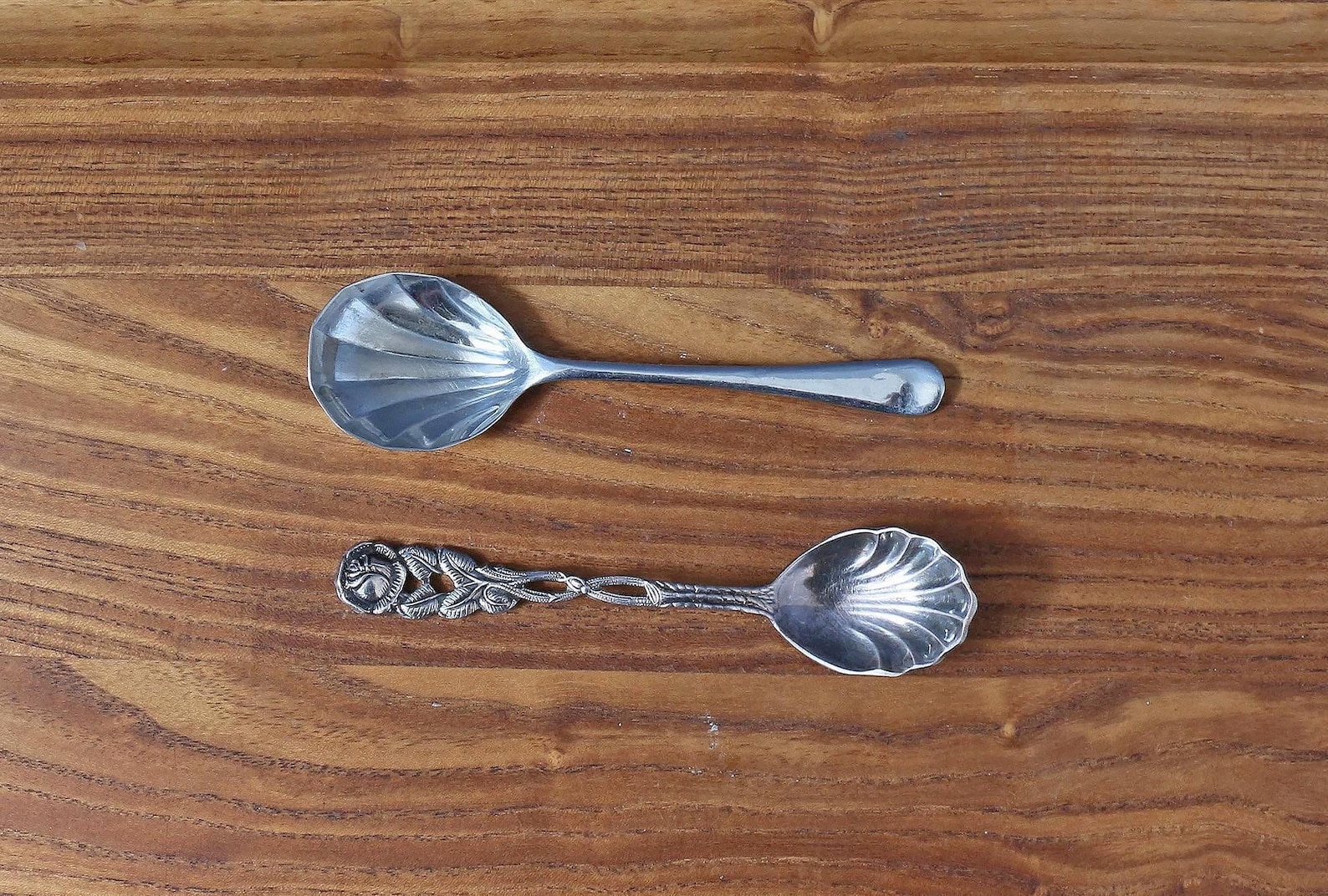 Antique Different Small Coffee Spoons, Elegant Teaspoons, Chrome ...