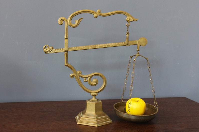 Antique Brass Balance Scale Vintage Collectable Scale Large - Etsy