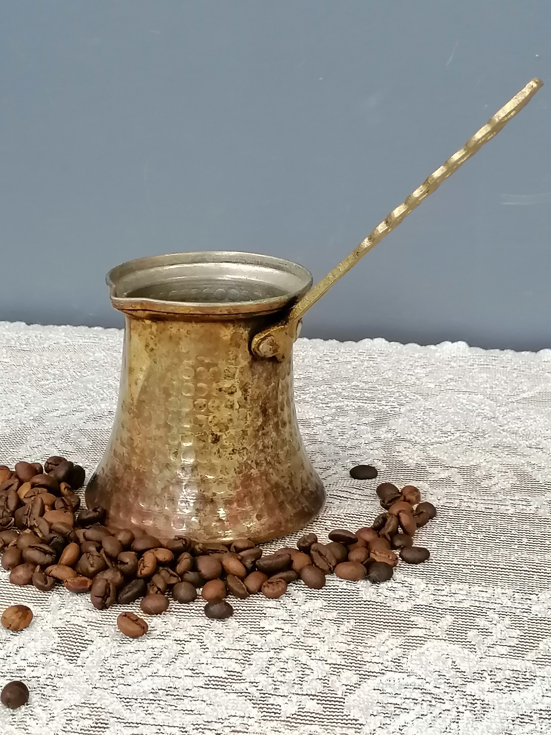 Vintage Copper Turkish Coffee Pot Hammered Copper Cezve With - Etsy