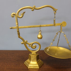 Antique Brass Balance Scale, Vintage Collectable Scale, Large Brass ...