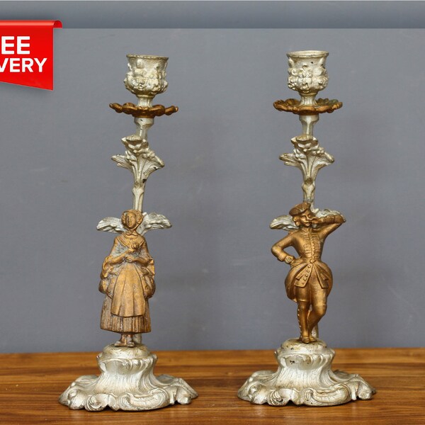 Bronze Lady Candle Holder - Etsy