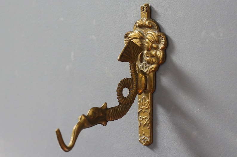 Brass Ornate Wall Hook Bronze Snake Wall Hanger Brass Dragon - Etsy