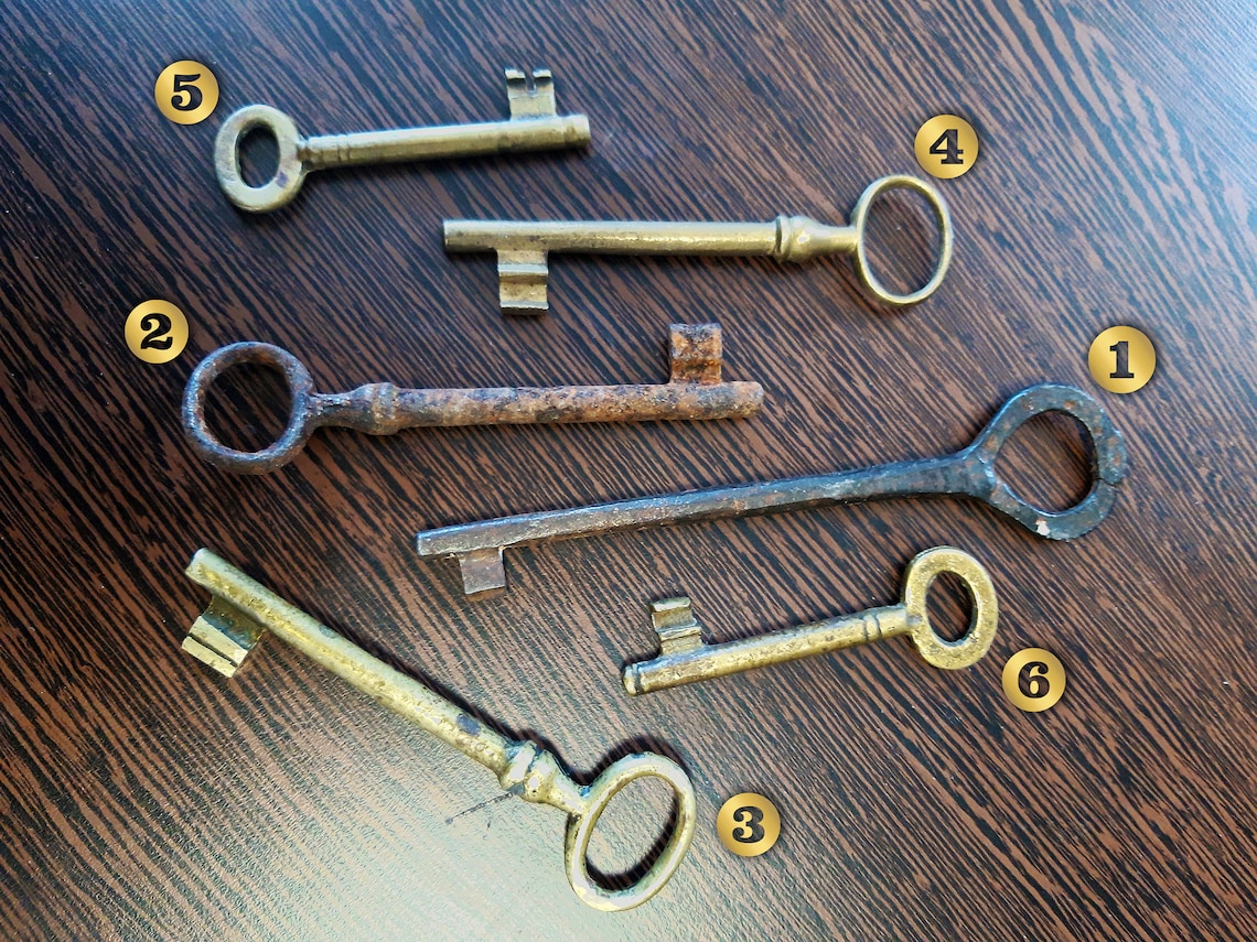 Real Antique Skeleton Keys Authentic Church Keys | Etsy