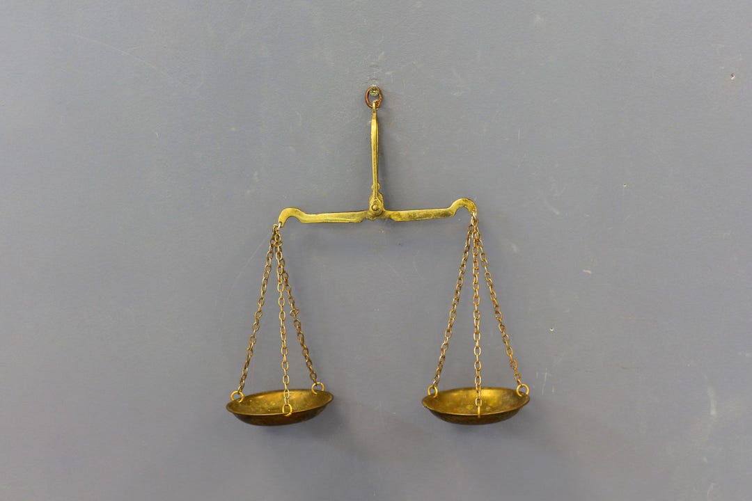 Vintage Brass Hanging Balance Scale, Apothecary Decor - Etsy