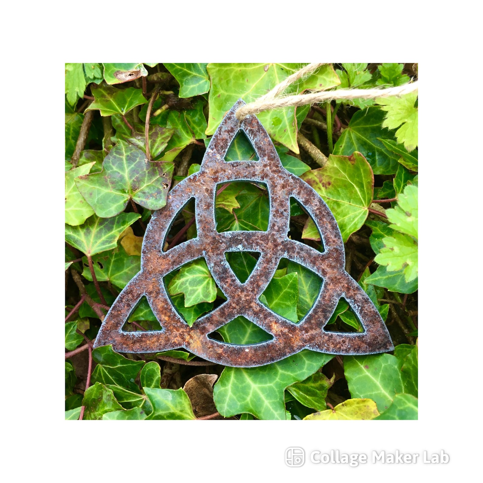 Celtic Triquetra Knot Rustic Metal Christmas Tree Wall Hanger Garden ...