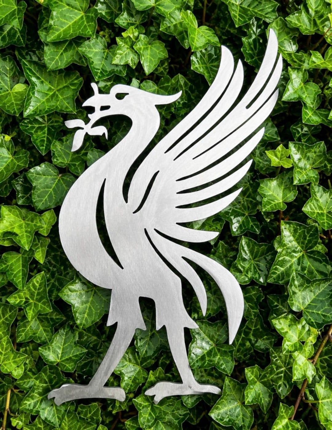 Liverbird Silver Liverpool Reds Metal Wall Art Weather Resistant ...