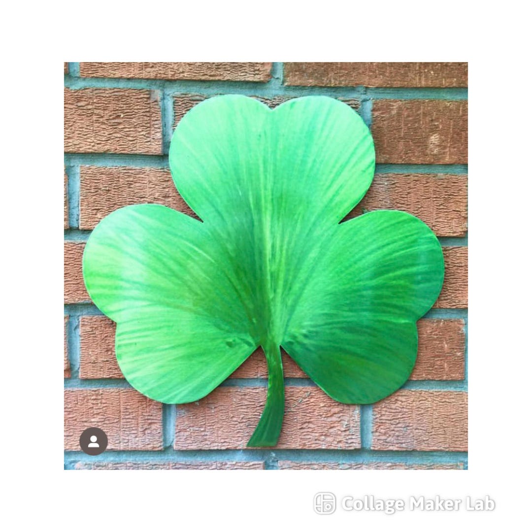 Shamrock Irish Cloverleaf Metal Wall Art Gift for Him Garden Art Plaque ...