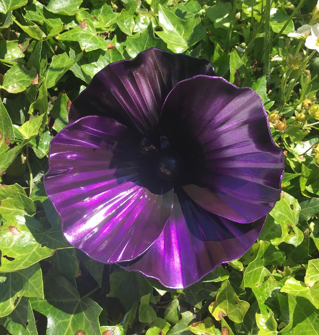 Handcrafted Purple Poppy Sculpture Military Remembrance Gift Veteran’s ...