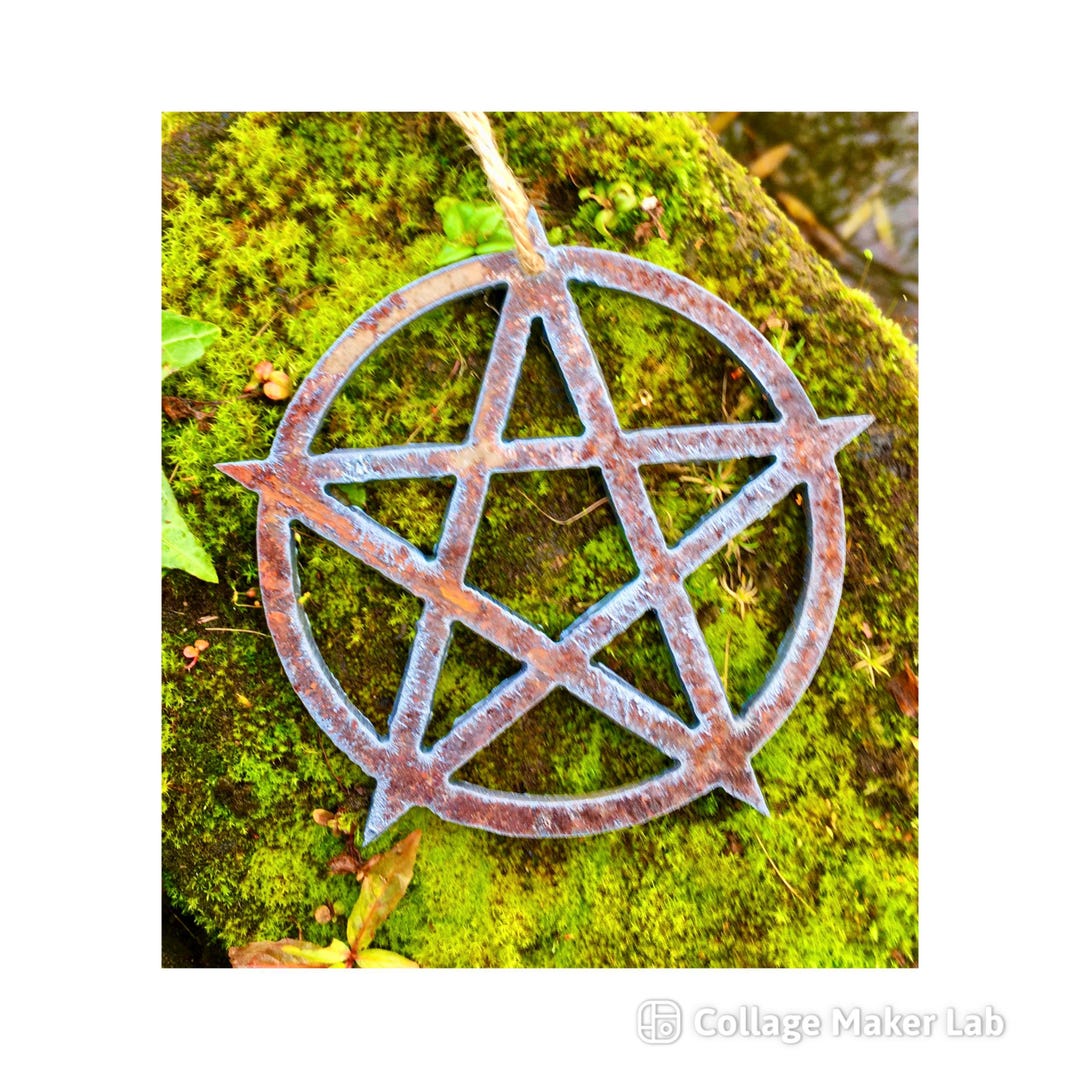 Rustic Pentacle Star: Rusty Metal Wall or Tree Decoration Decoration ...