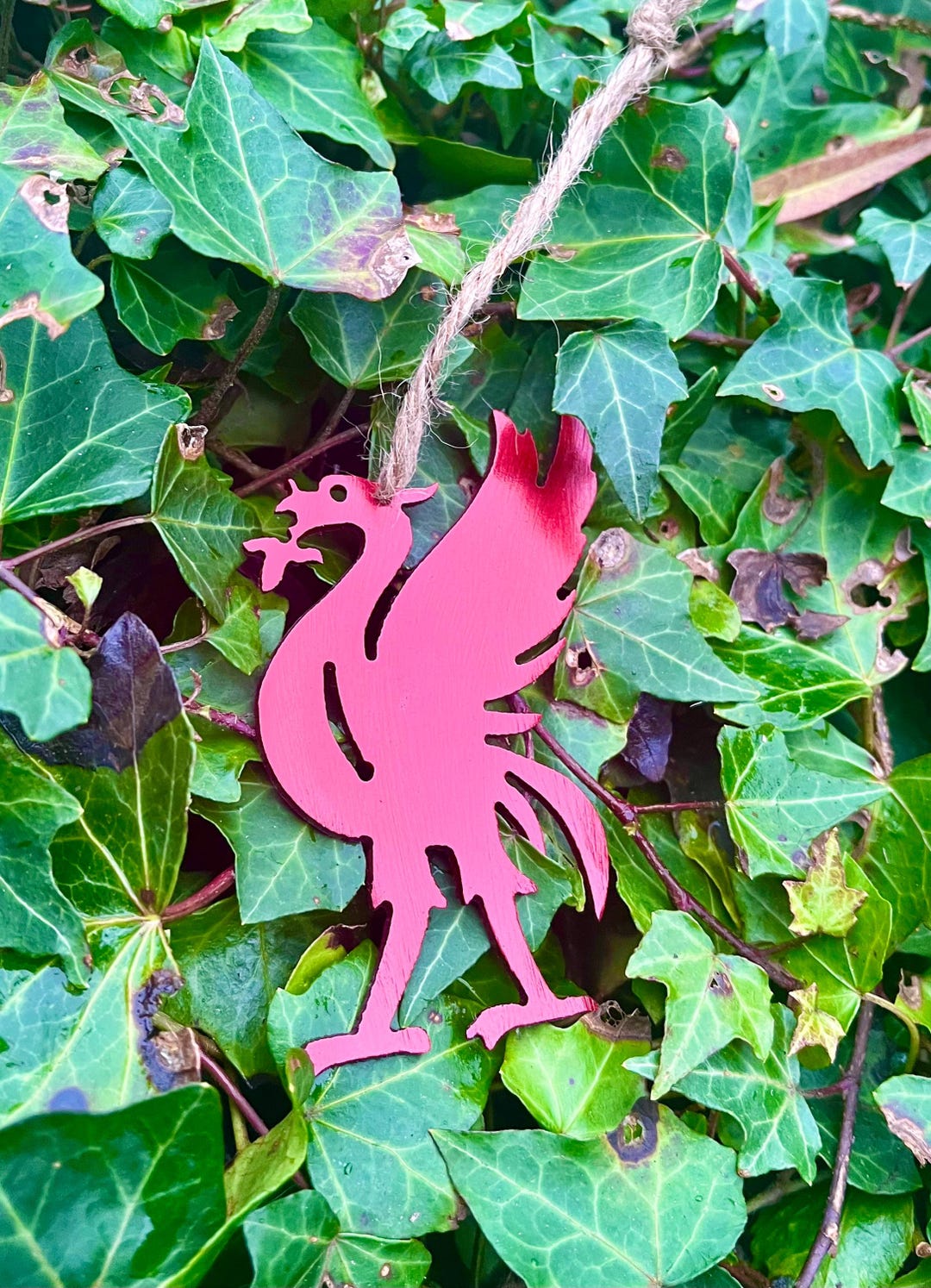 Red Metal Liverbird Ornament Christmas Tree Hanger Red Liverbird Metal ...