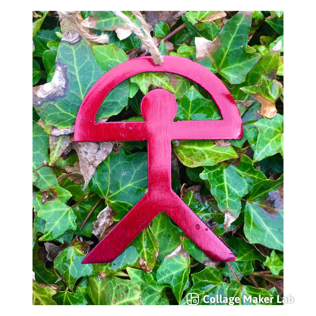 Red Indalo Man Protectionsymbol Christmas Tree Decoration Good Luck ...