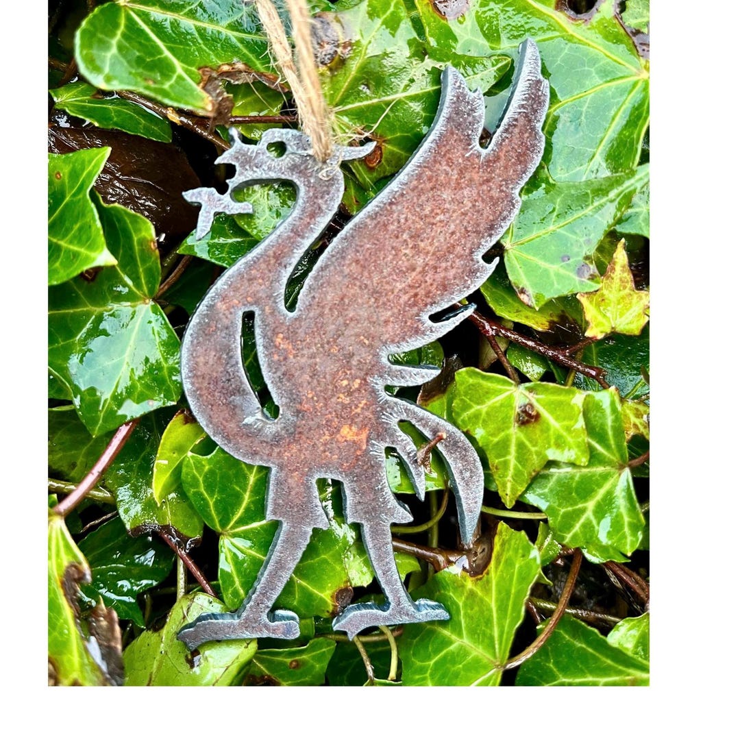 Liverpool Football Fan Club Rustic Liverbird Metal Ornament Liverpool Wall or Garden Art ...