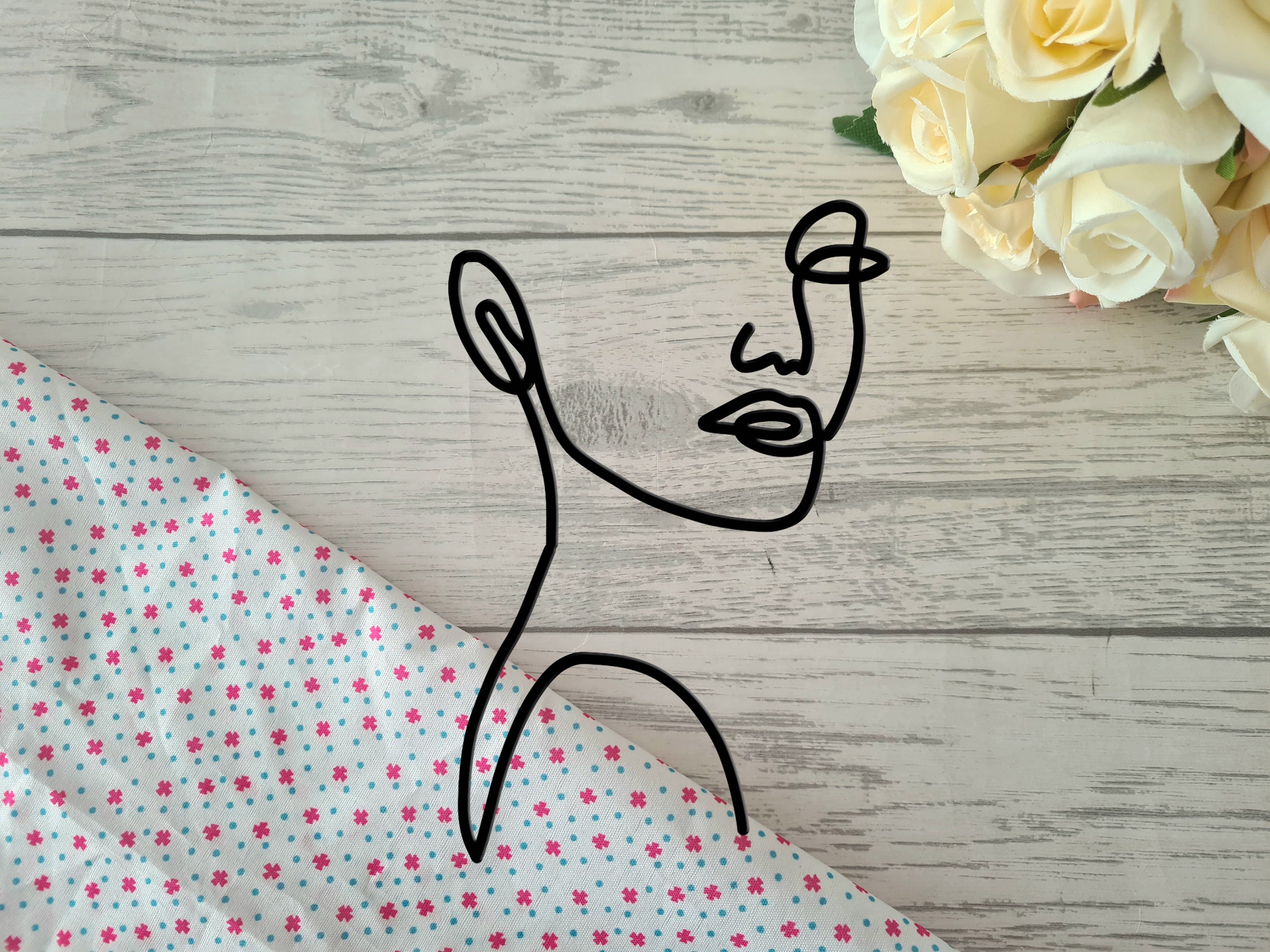 Custom Acrylic Line Lady Silhouette Side Cake Charm Choice of - Etsy