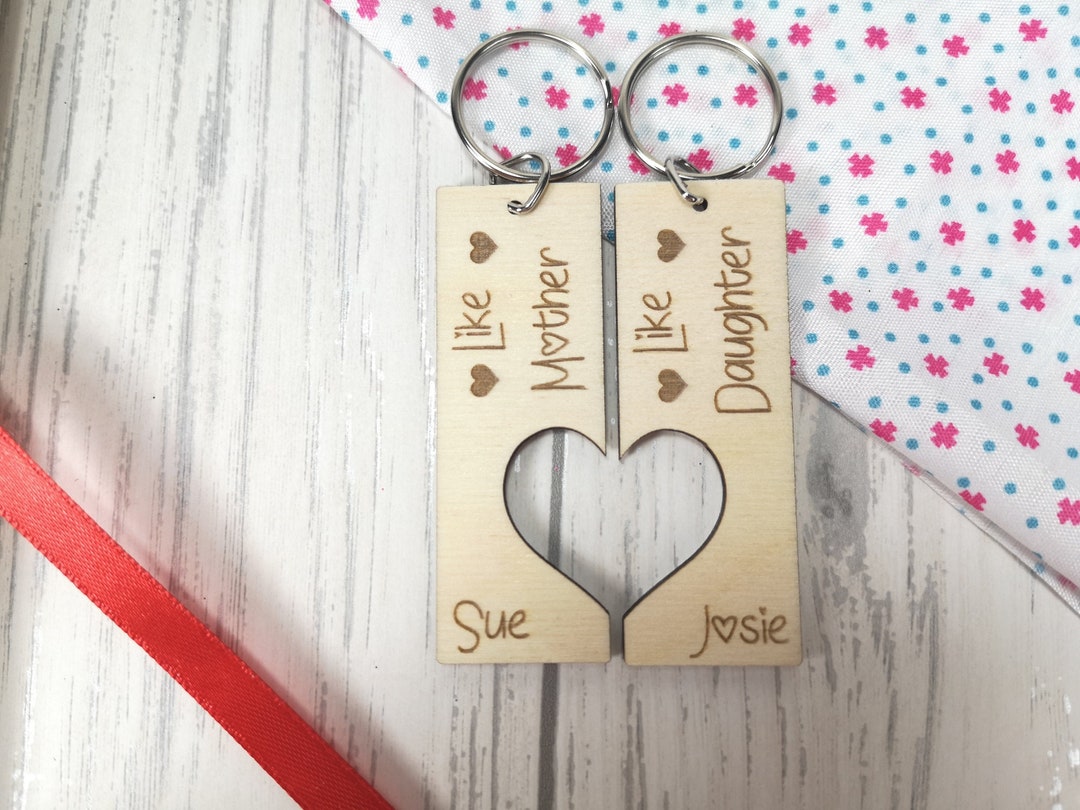 Personalised Wooden Like Mother Like Daughter Mother's Day Double ...