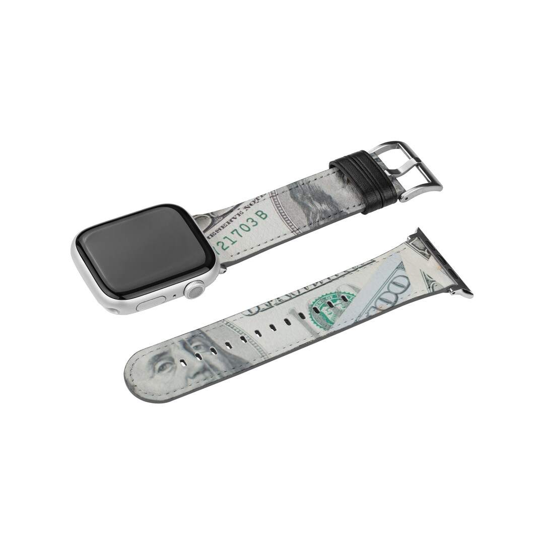 Hundred Dollar Bill Apple Watch Band | UV Printed PU Leather - Etsy