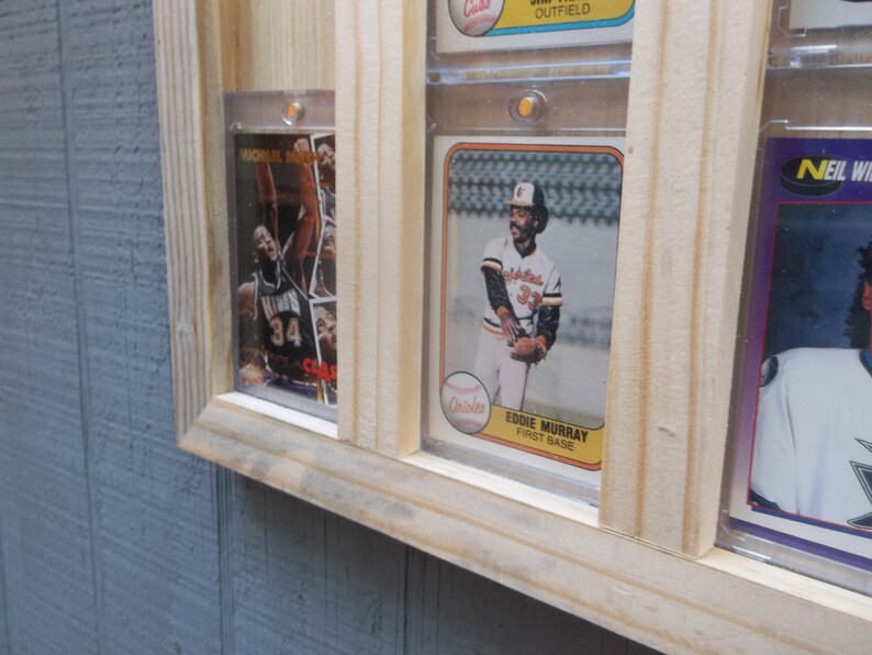 Sports Trading Cards Wall Display Holds up to 60 Plastic Cases (up to ...