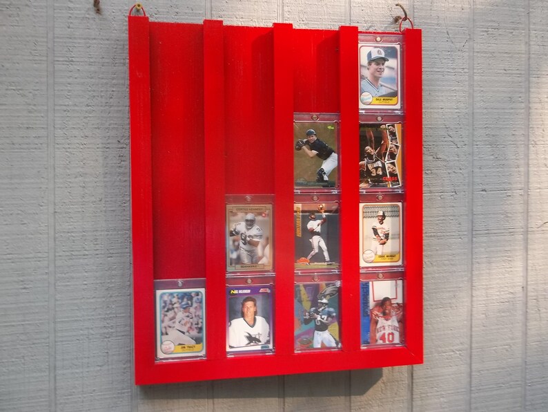 Sports Trading Cards Wall Display Holds up to 60 Plastic Cases (up to ...