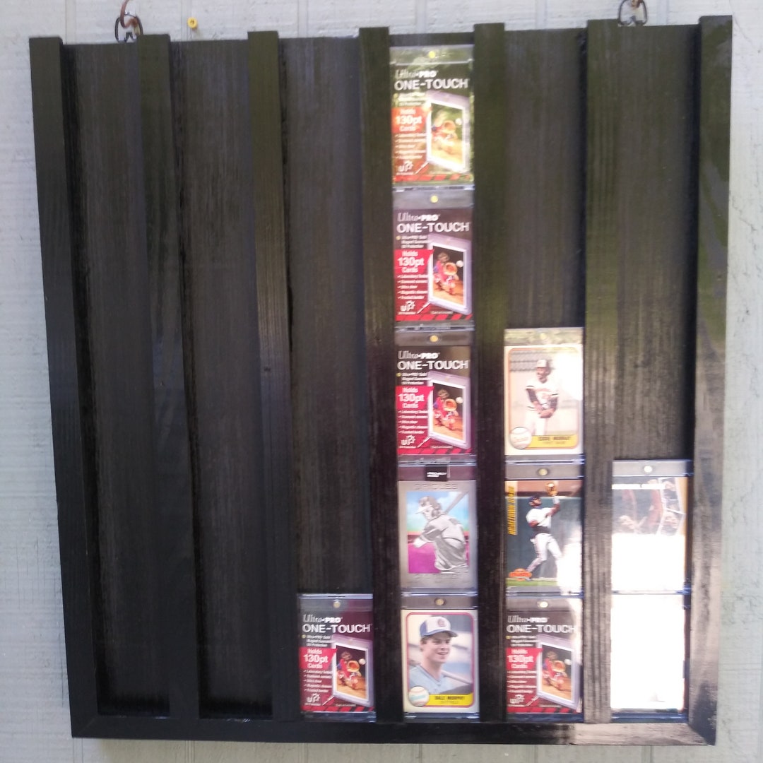 Sports Trading Cards Wall Display Holds up to 60 Plastic Cases (up to ...