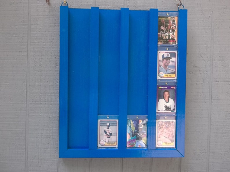 Sports Trading Cards Wall Display Holds up to 60 Plastic Cases up to ...