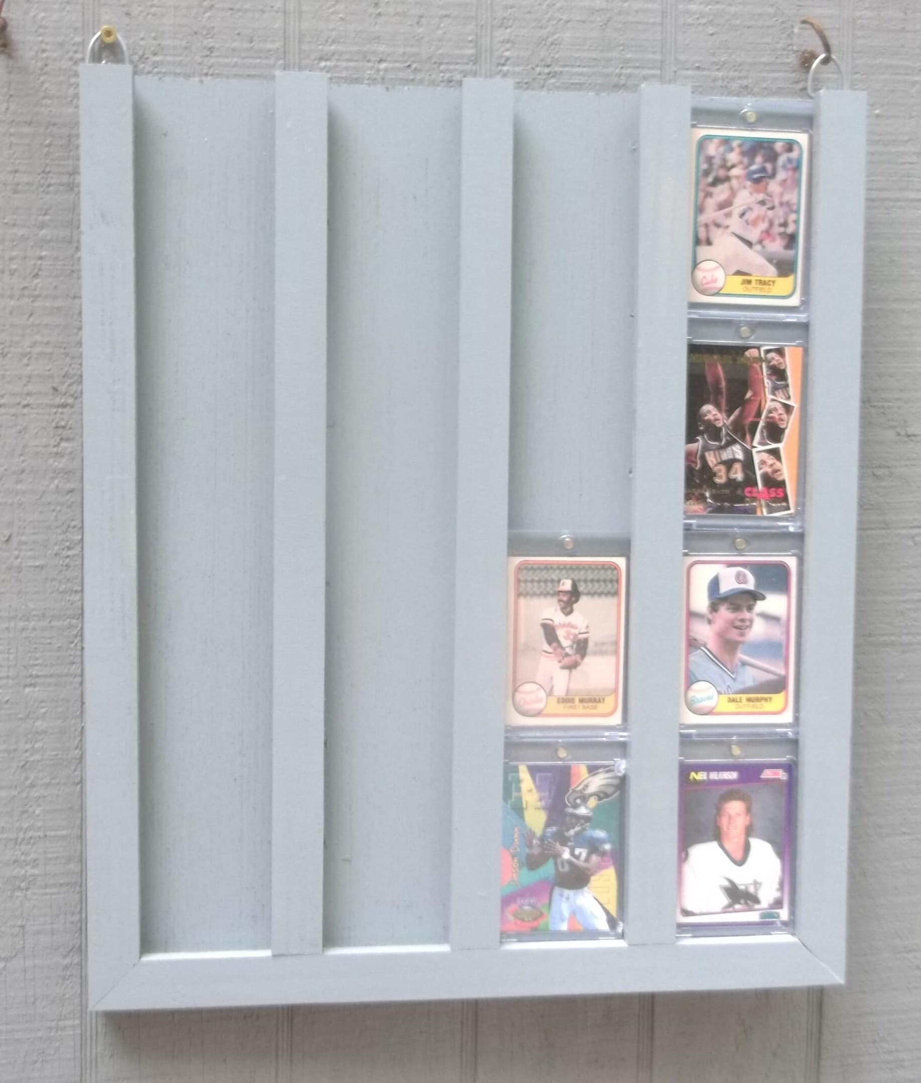 Sports Trading Cards Wall Display Holds up to 60 Plastic Cases (up to ...