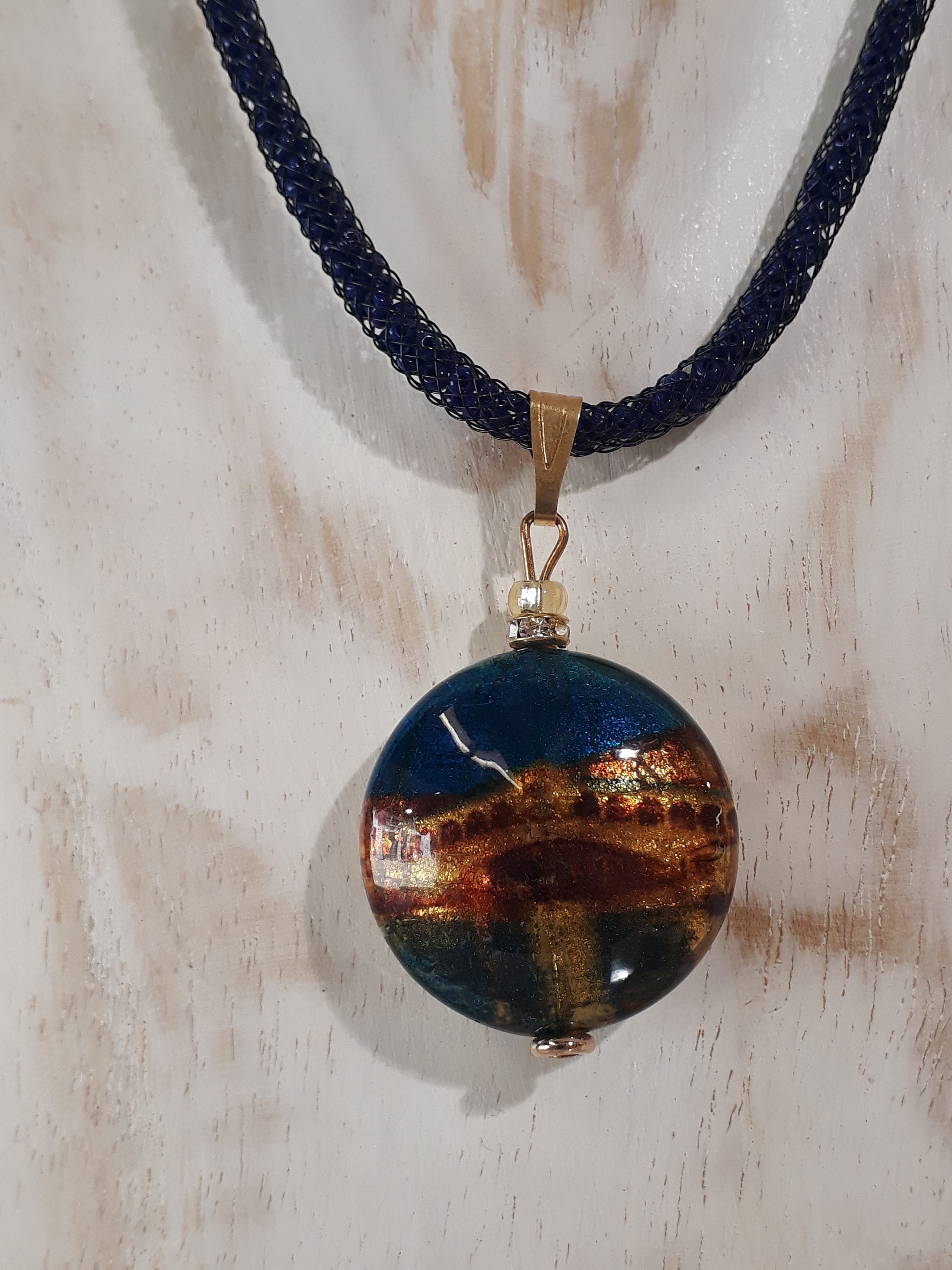 Murano Glass Pendants and Gold or Silver Leaf Venice Images - Etsy