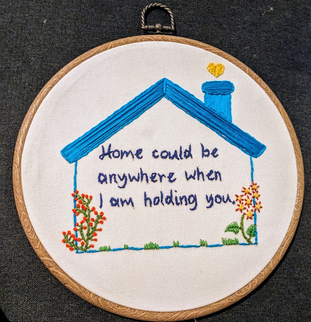 Enter Shikari 8 Inch Hoop Adieu Lyrics Embroidery Home Could Be ...
