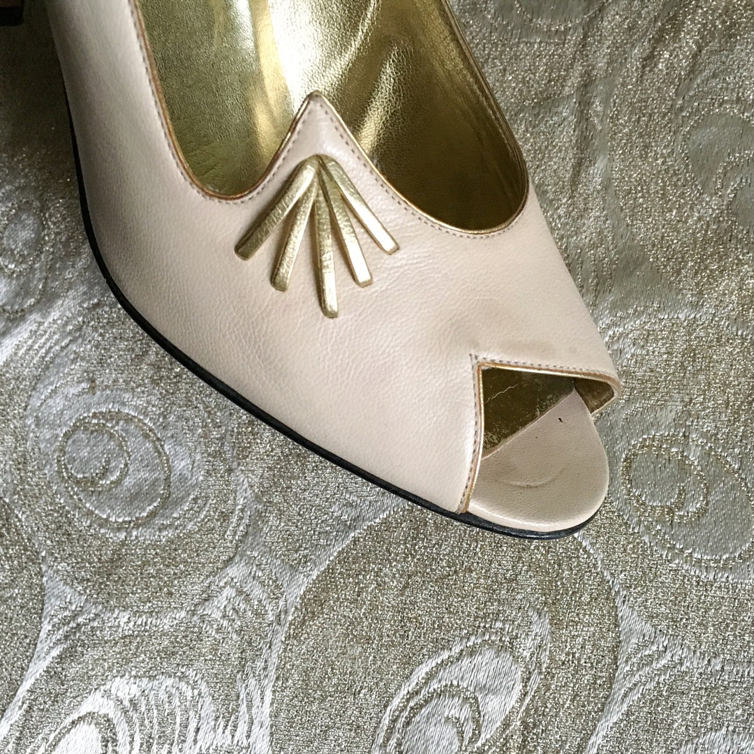 PANCALDI Beige Open Toe Shoes - Etsy