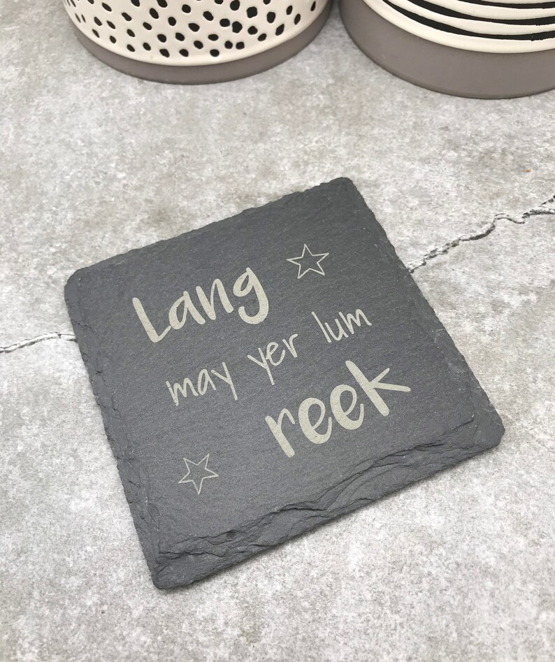 Scottish Slate Coaster SECONDS Scottish Gaelic Cheers Outlander ...