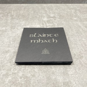 Slainte Slate Coaster - Scottish Gaelic - Cheers - Outlander ...
