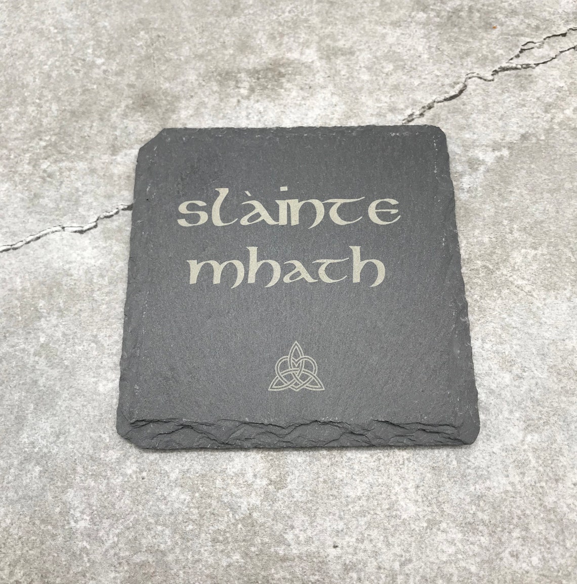 Slainte Slate Coaster Scottish Gaelic Cheers Outlander - Etsy