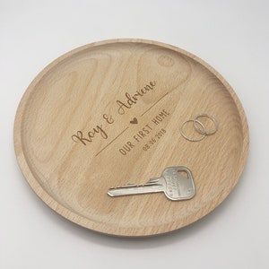 Personalised Key Tray - First Home Gift - New Home Gift - Couple Gift ...