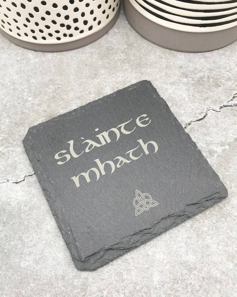 Scottish Slate Coaster SECONDS Scottish Gaelic Cheers Outlander ...