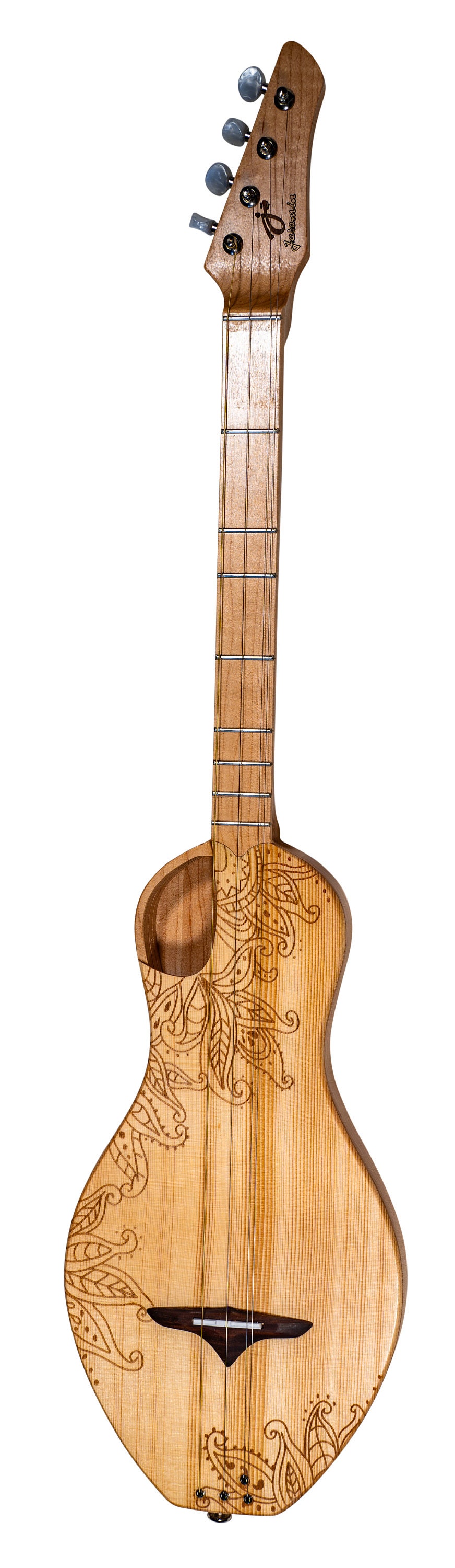 The NEW Boondocker D2 Maple + Spruce Dulcimer Acoustic 4-string W/henna ...