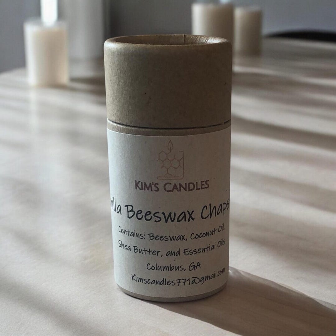 Beeswax All Natural Chapstick Zero Waste Tube Vanilla Scent - Etsy