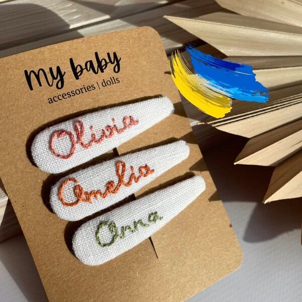 Embroidery Hair Clip - Etsy