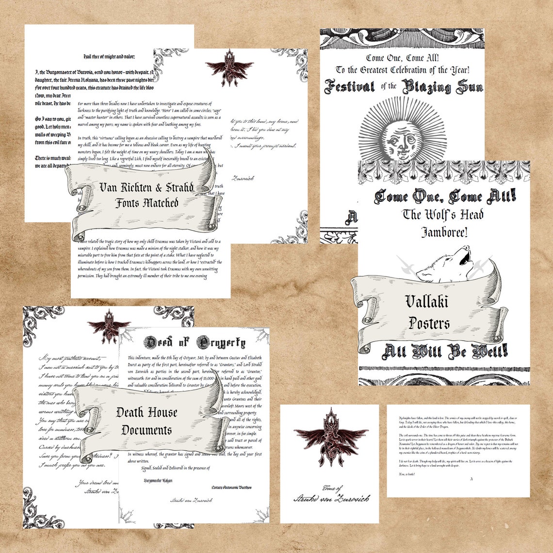 Curse of Strahd Printable Props - Etsy