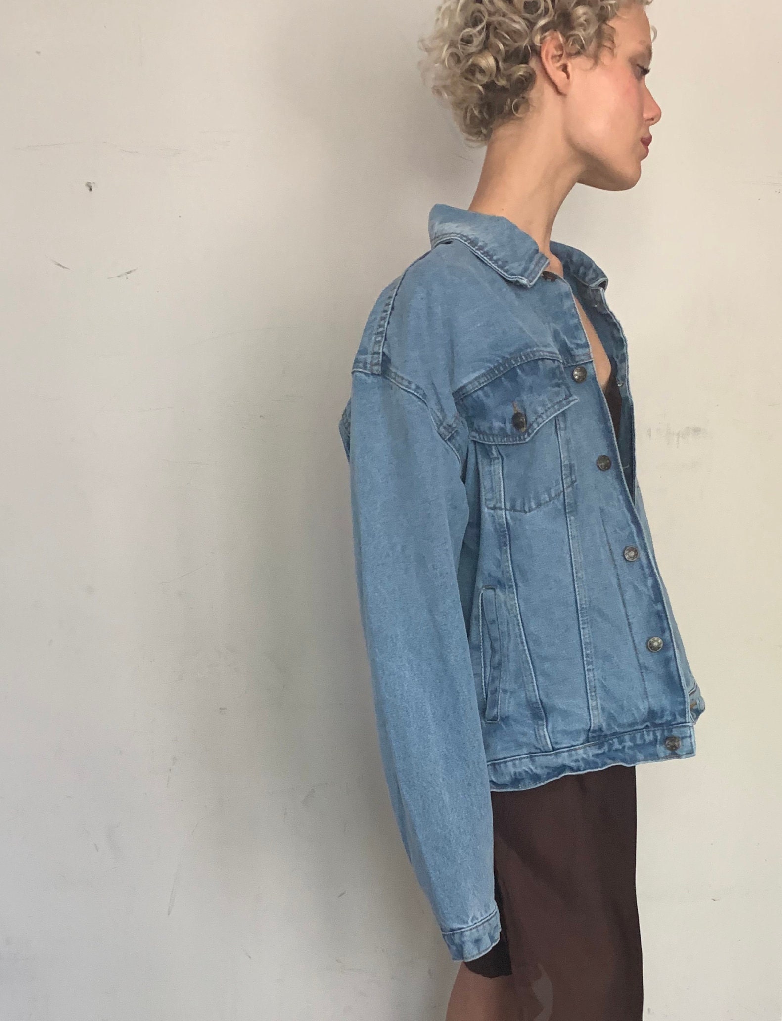 Boxy Denim Jacket, Sky - Etsy