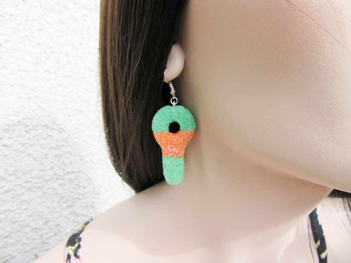 Sour Soother Earrings Sour Key Earrings Sour Sucker Candy - Etsy