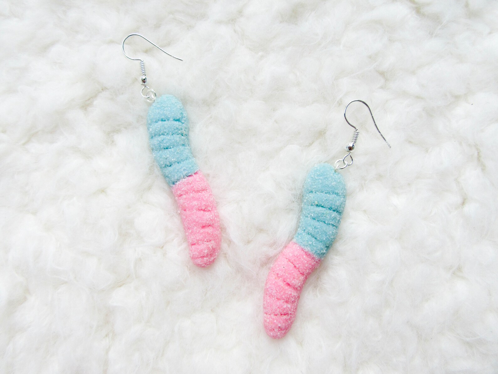 Sour Worm Earrings Gummy Worm Earrings Candy Earrings Gummi - Etsy