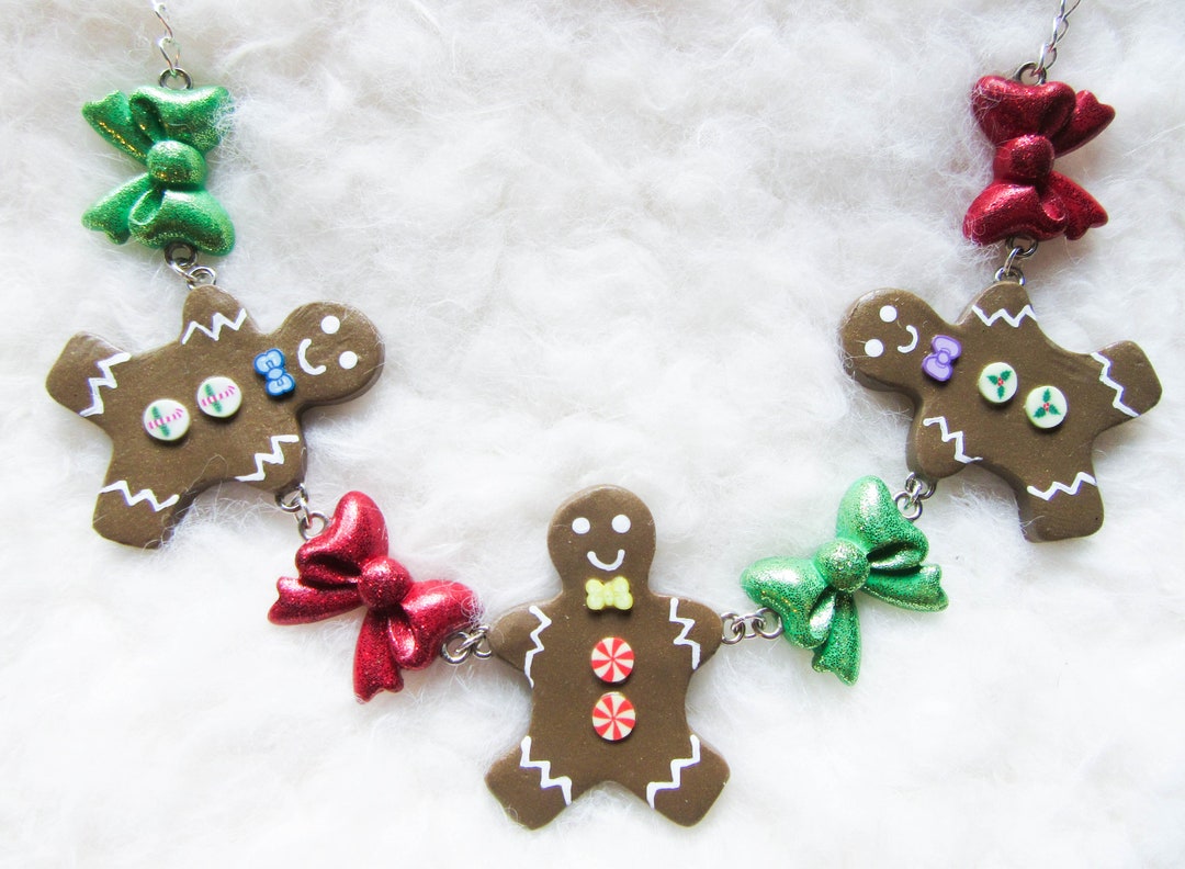 Gingerbread Man Necklace, Gingerbread Men, Christmas Necklace ...