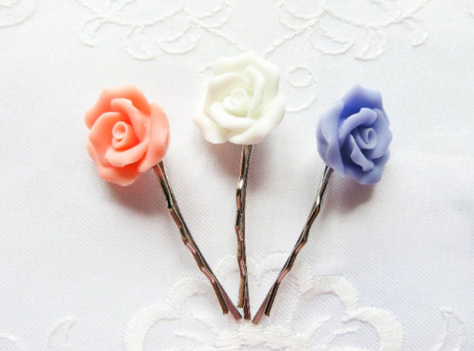 Matte Rose Hair Pins Flower Hair Pins Rose Bobby Pins - Etsy