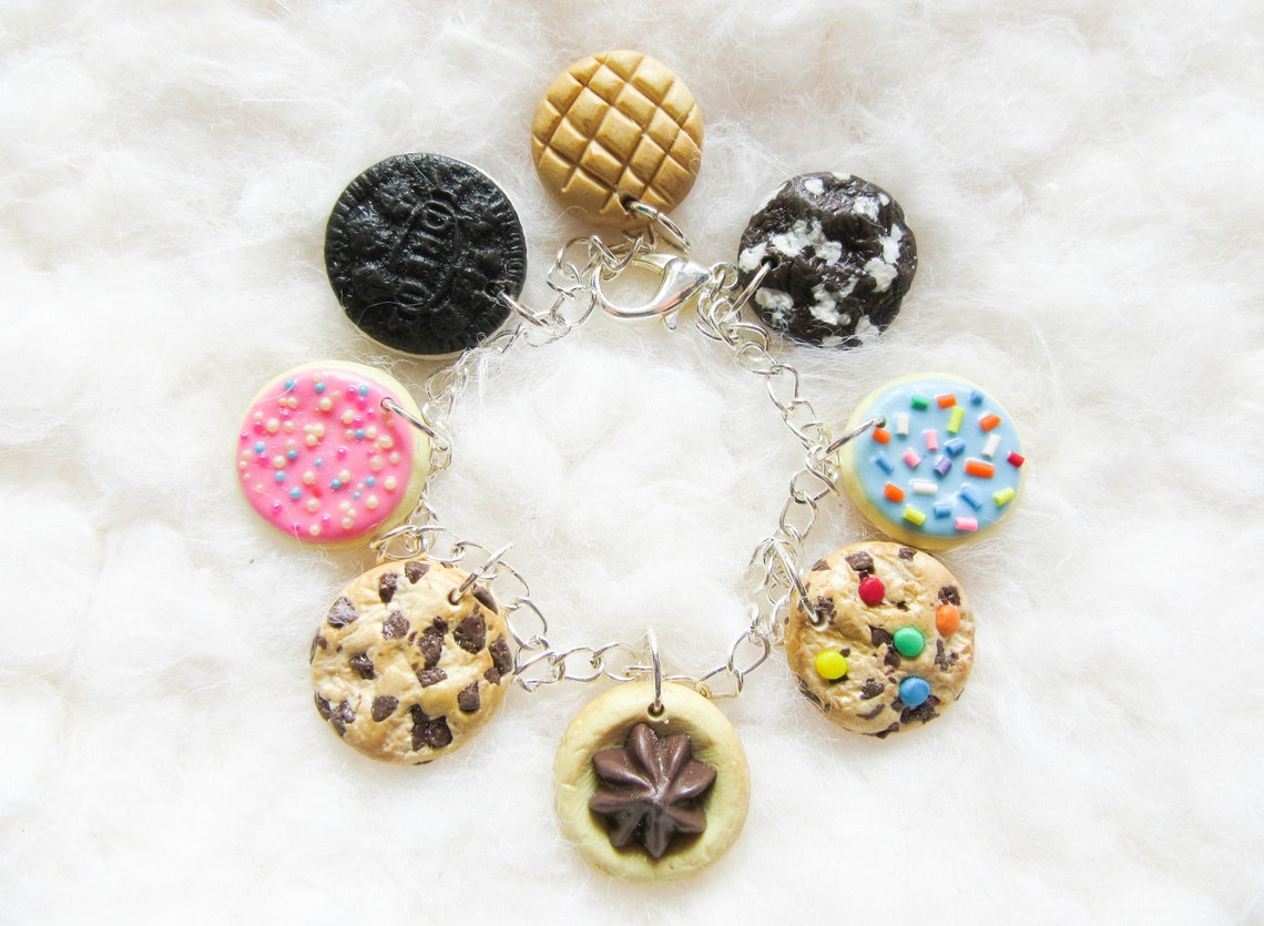 Cookie Bracelet Cute Bracelet Food Bracelet Polymer Clay - Etsy