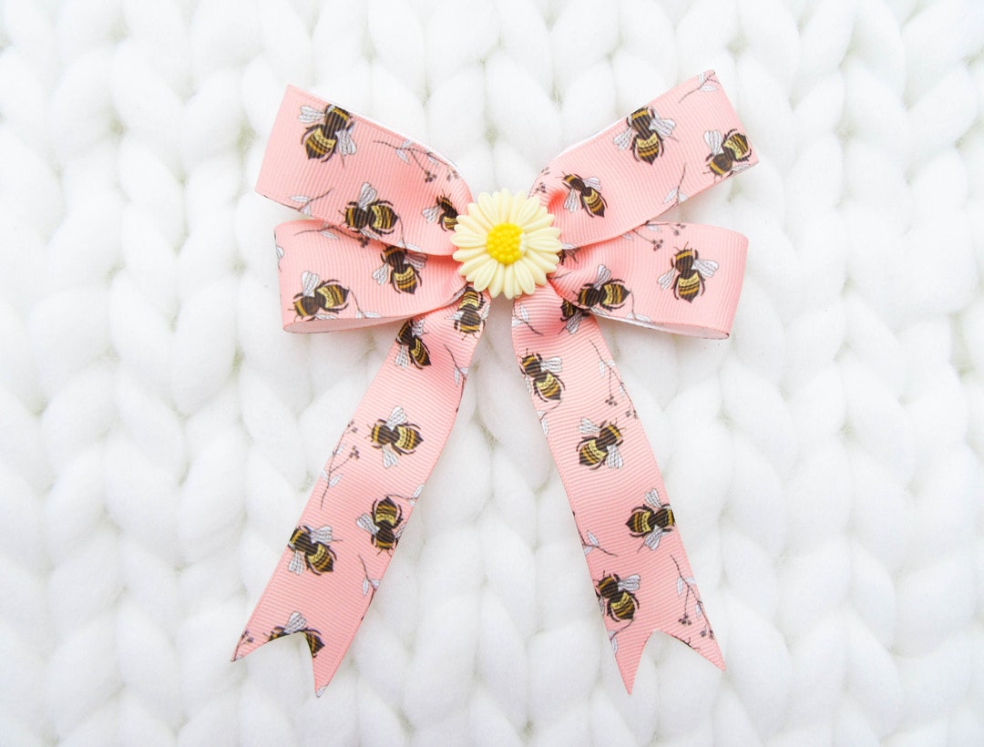 Bumblebee Hair Bow, Bumblebee Barrette, Bumblebee Hair Clip, Bumblebee ...