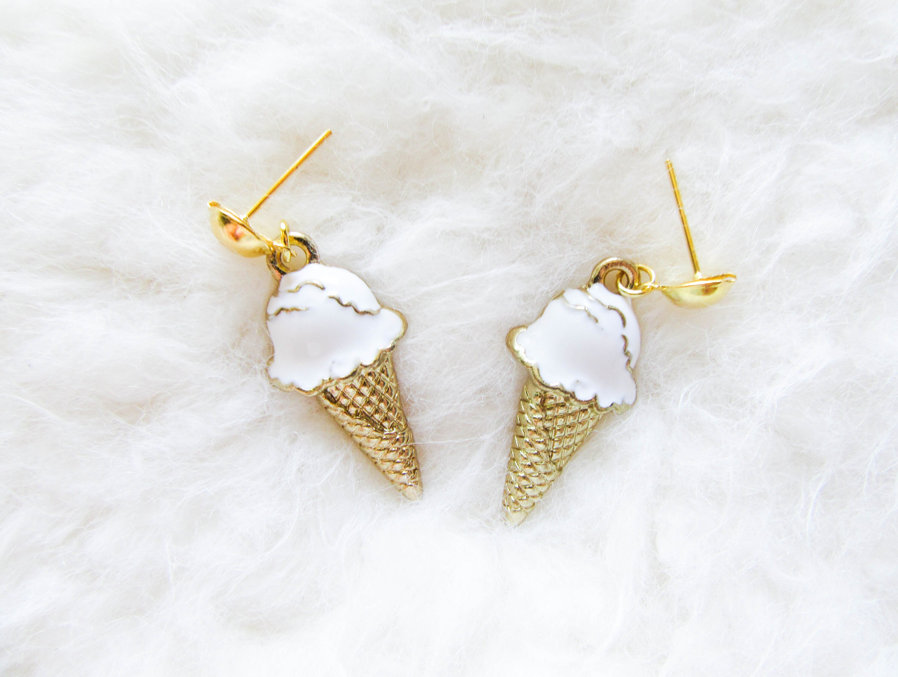 Ice Cream Cone Earrings Ice Cream Earrings Summer Earrings - Etsy