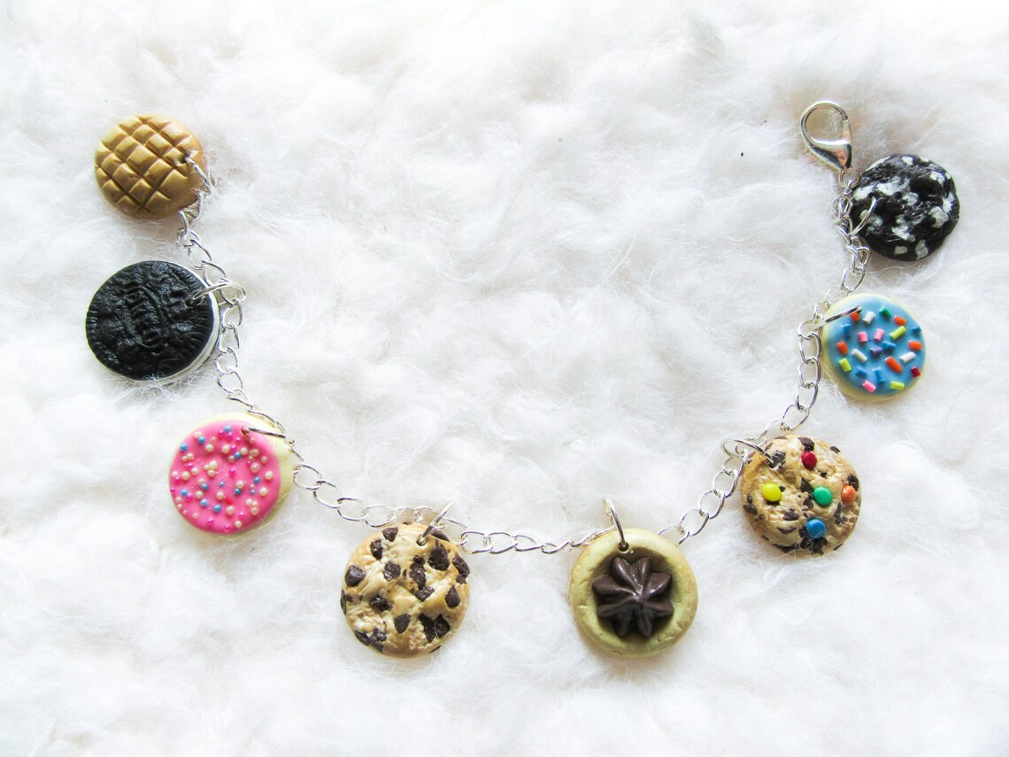Cookie Bracelet Cute Bracelet Food Bracelet Polymer Clay - Etsy