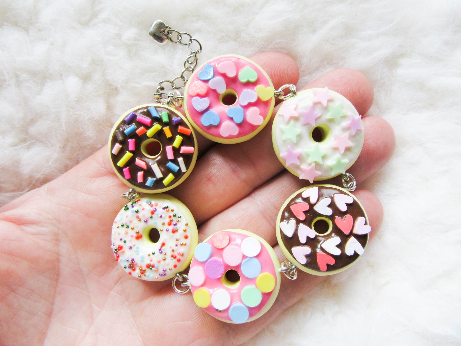 Donut Bracelet Doughnut Bracelet Cute Bracelet Kawaii | Etsy